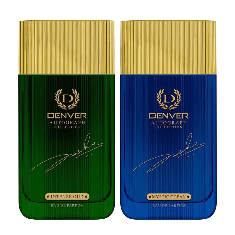 DENVER Pack of 2 SRK Autograph Perfume (Intense Oud + Mystic Ocean ...