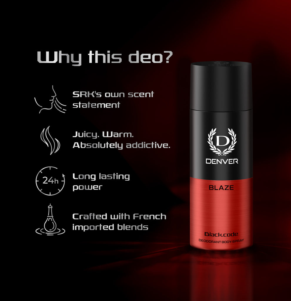 Denver Blaze Deodorant Body Spray 150ml | Long Lasting Deodorant For ...