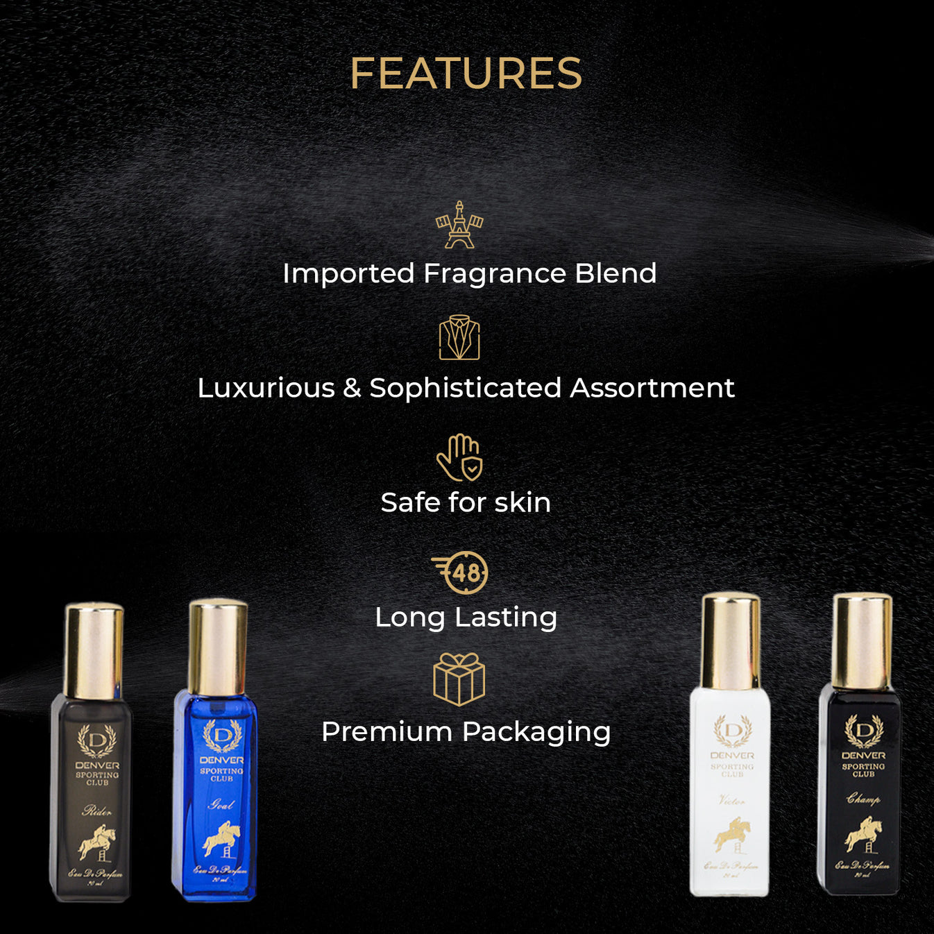 DENVER Sporting Club Luxury Gift Set 4 Perfumes 20ml – Denverformen