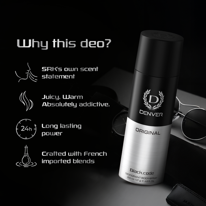 Denver Deo Black Code - All-Day Freshness for Men | Denver For Men ...
