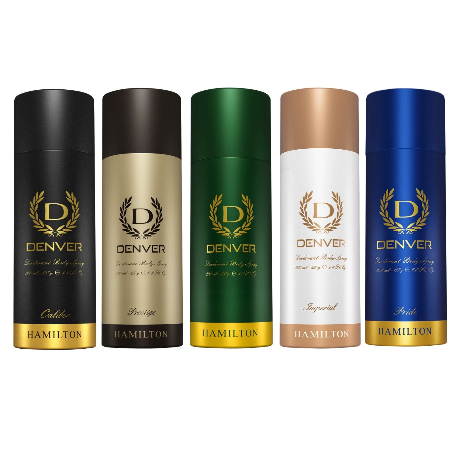 Denver Pack of 5 Deos (Caliber + Pride + Hamilton + Imperial + Prestig ...