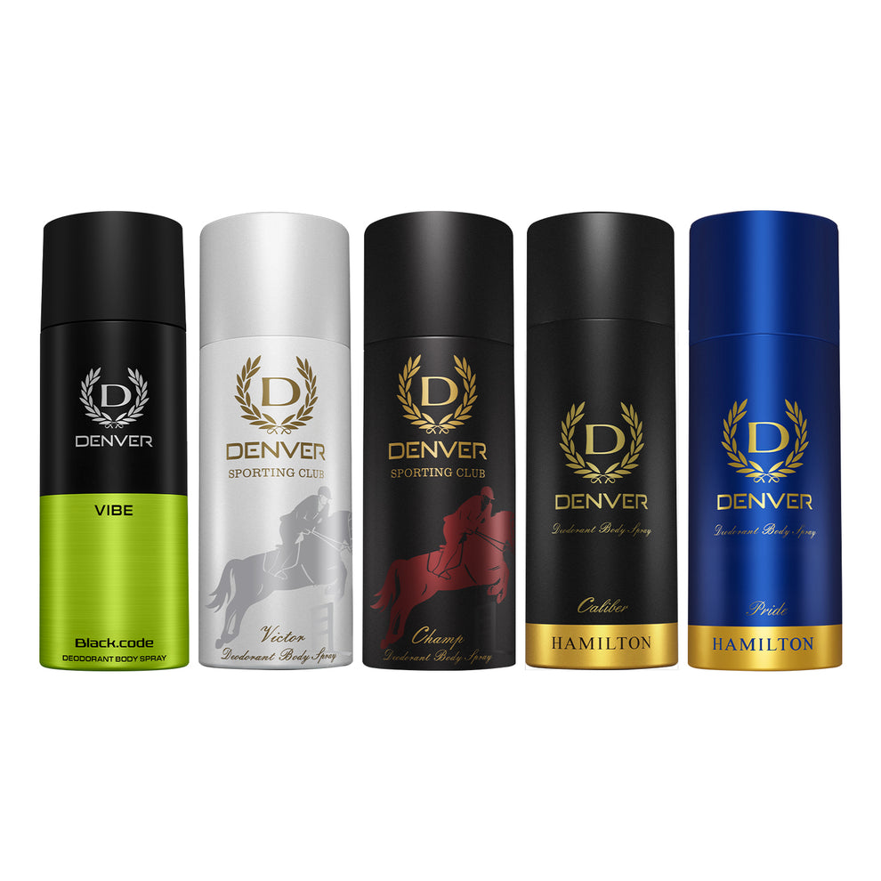 Denver Pack of 5 Deos (Vibe + Victor + Champ + Caliber + Pride) 150/16 ...