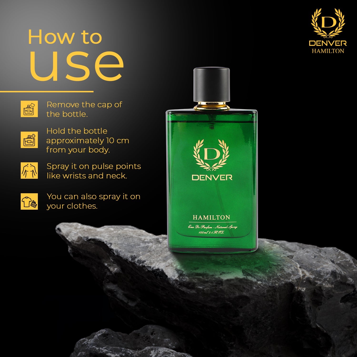 Hamilton Perfume 100ml, Caliber 100ml & Honour 100ml Perfume – Denverformen